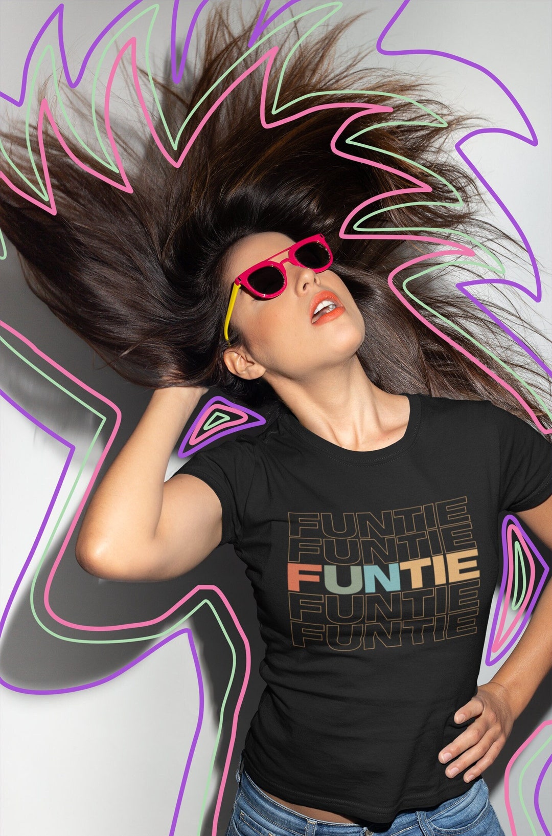 Funtie Retro Vintage Style Tshirt, Fun Aunt Tshirt, Gift for Aunt, New ...