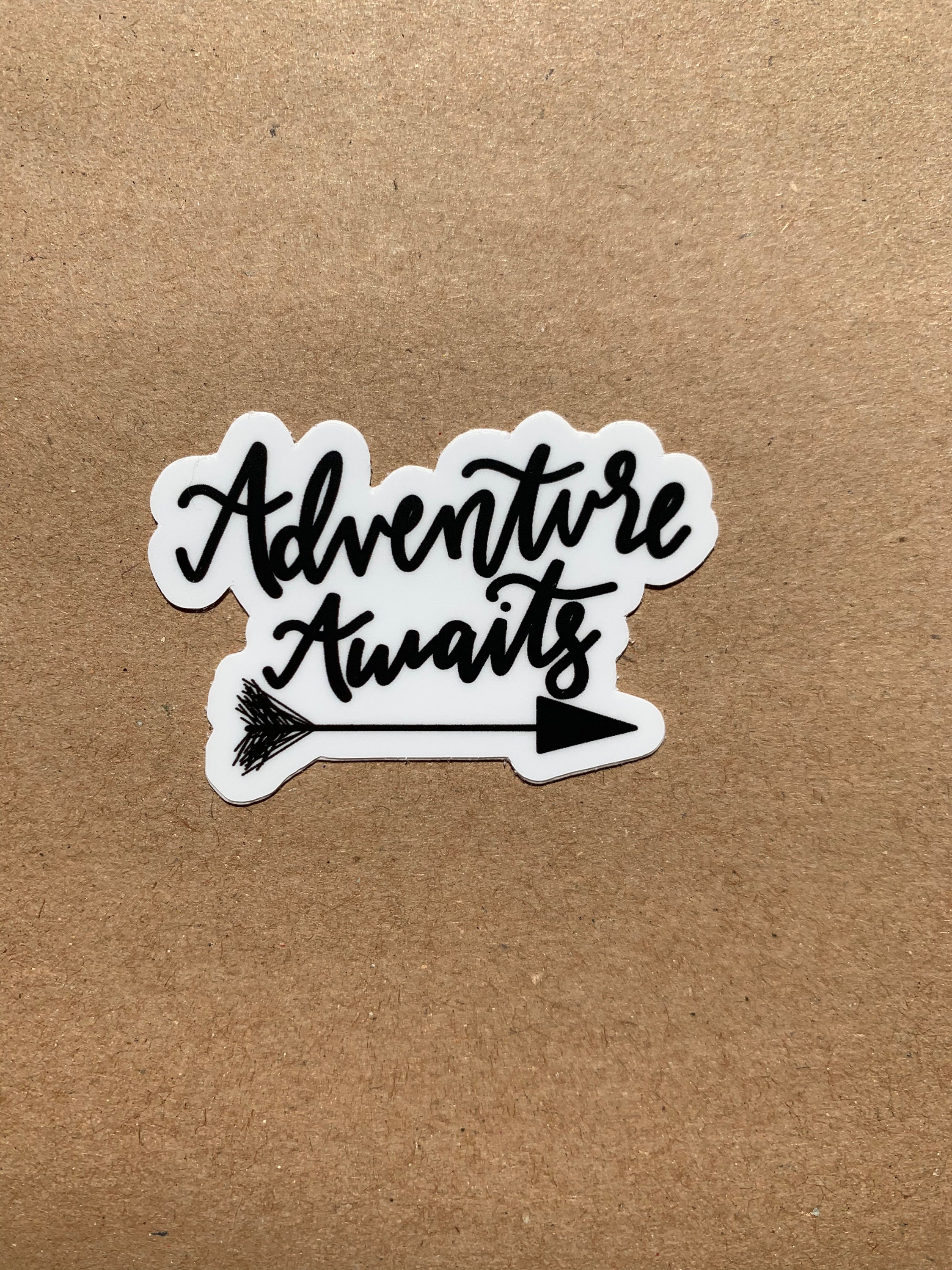 Adventure Awaits Waterproof Arrow Sticker - Etsy España