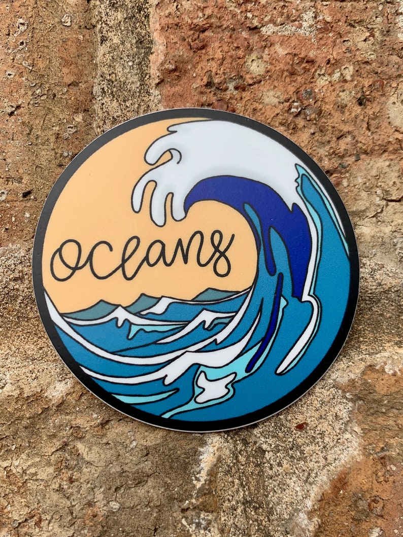 Oceans Sea Wave Vinyl Sticker - Etsy
