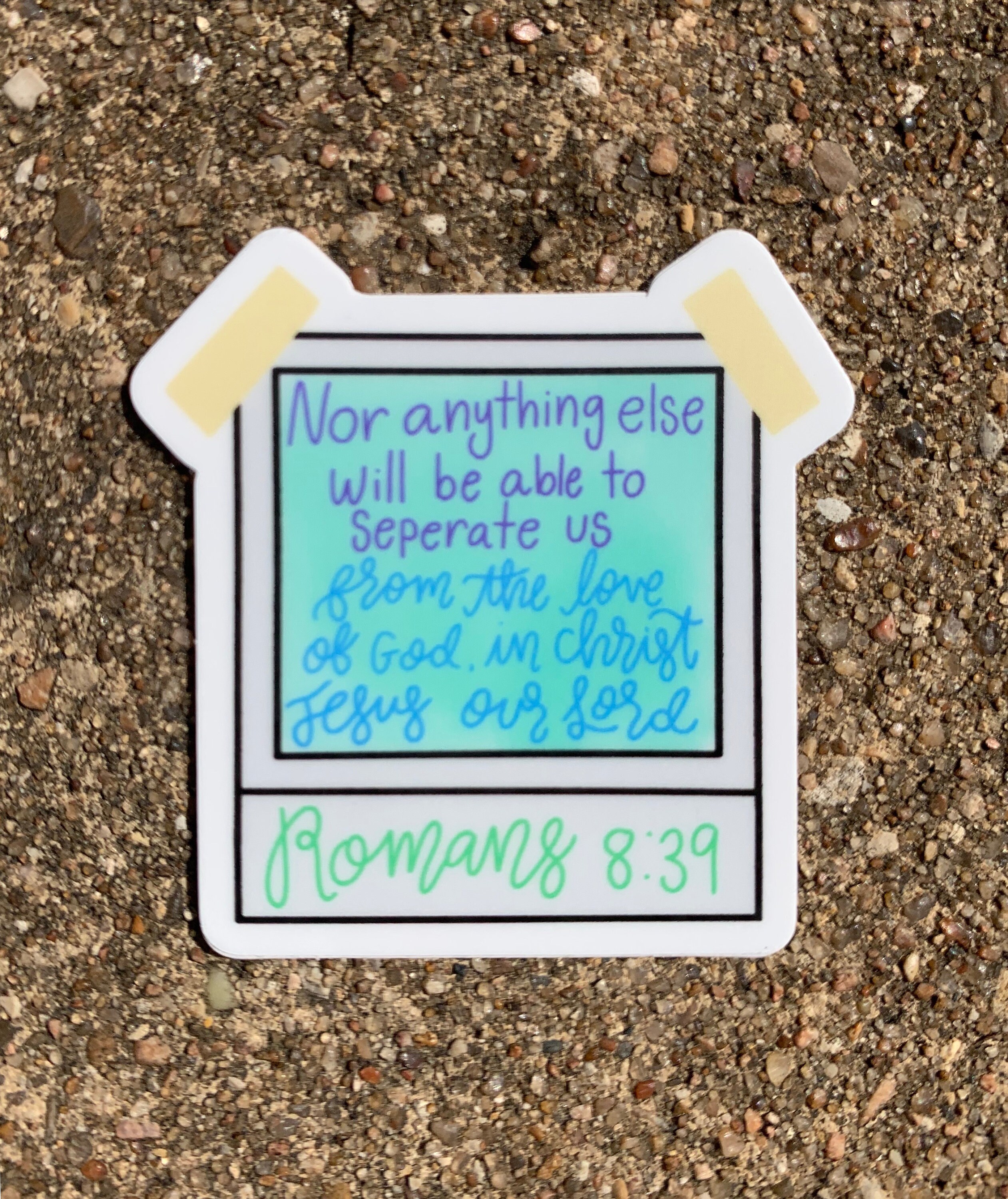 Romans 8:39 Bible Verse Polaroid Vynil Sticker 3 - Etsy