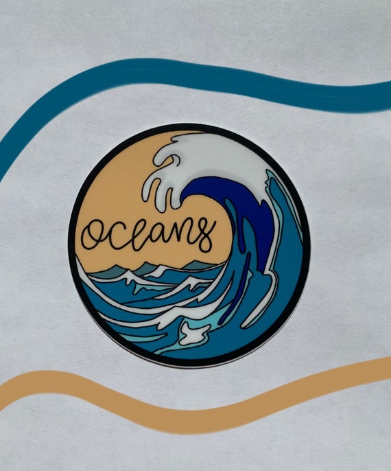 Oceans Sea Wave Vinyl Sticker - Etsy