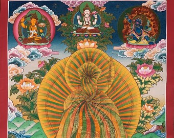 Hand-painted Guru Rinpoche Rainbow Body Padmasambhava | Etsy