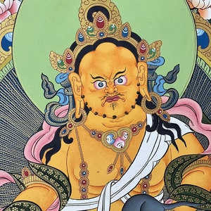 Original Hand-painted Yellow Jambhala/zambala/ Zambhala/kuber God of ...