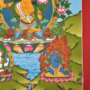 Hand Painted Original Master Quality Manjushree / Jampelyang/ God OF ...