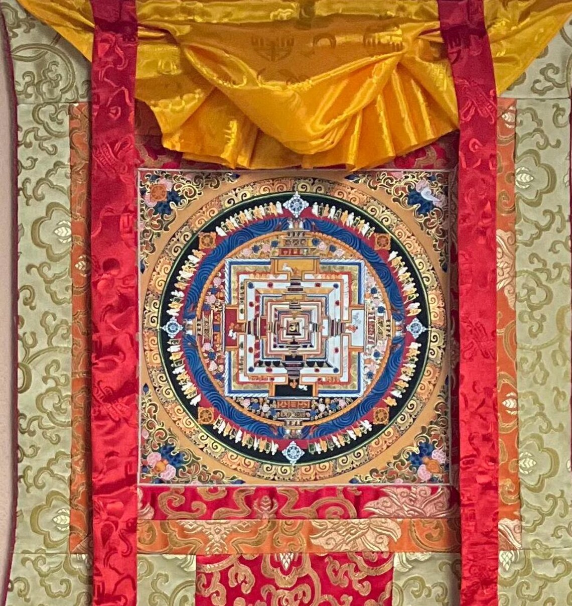 Original Hand-painted Kalachakra/wheel of Life Mandalatibetan Thangka ...