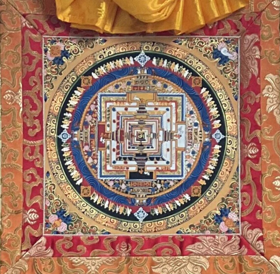 Original Hand-painted Kalachakra/wheel of Life Mandalatibetan Thangka ...