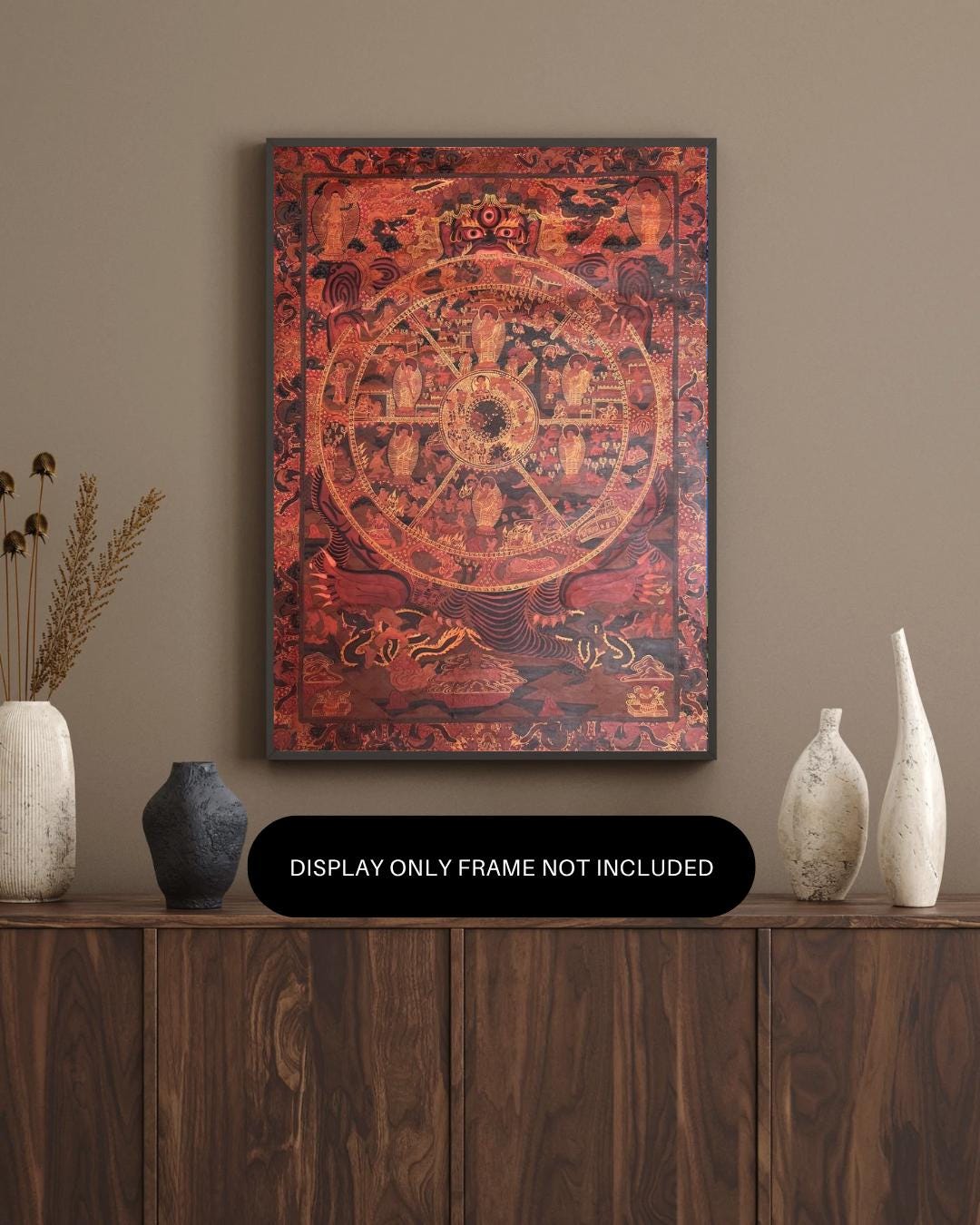 Bhavacakra Wheel of Life Thangka | Samsara Mandala | Tibetan Buddhist ...
