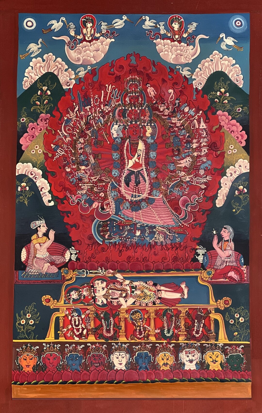 Original Hand-painted Masterpiece Adi Shakti Fierce Warrior Goddess ...