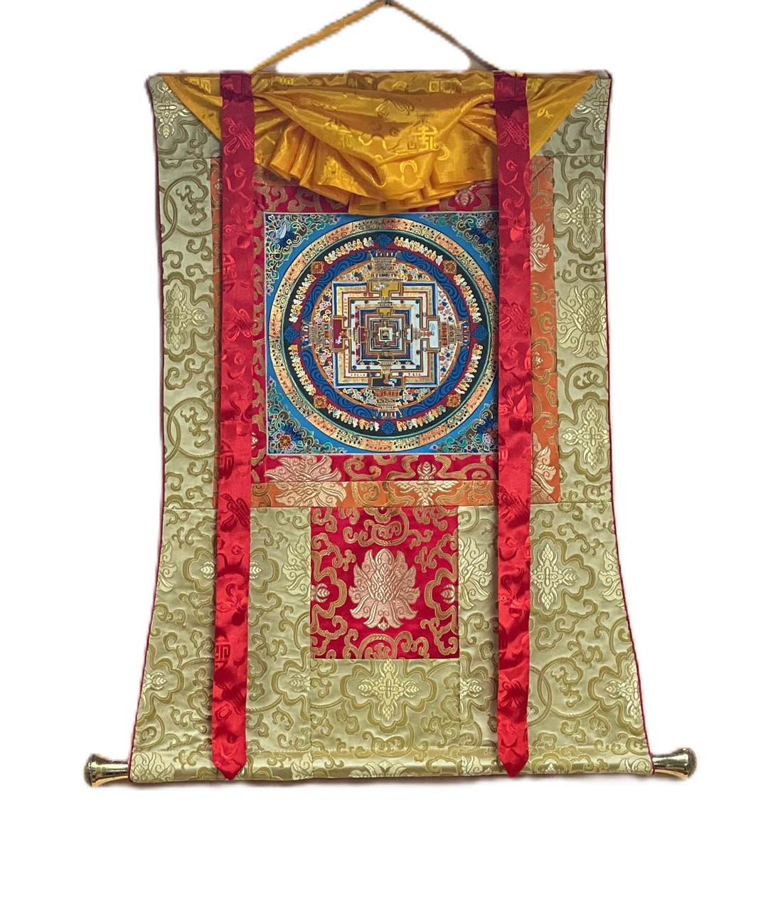 Original Hand-painted Kalachakra/wheel of Life Mandala Tibetan Thangka ...