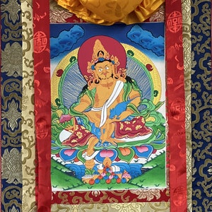 Original Hand Painted Kubera/ Jambhala/ Zambala God of Wealth Tibetan ...