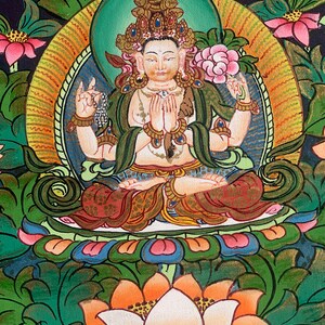 Hand-painted Guru Rinpoche Rainbow Body Padmasambhava | Etsy