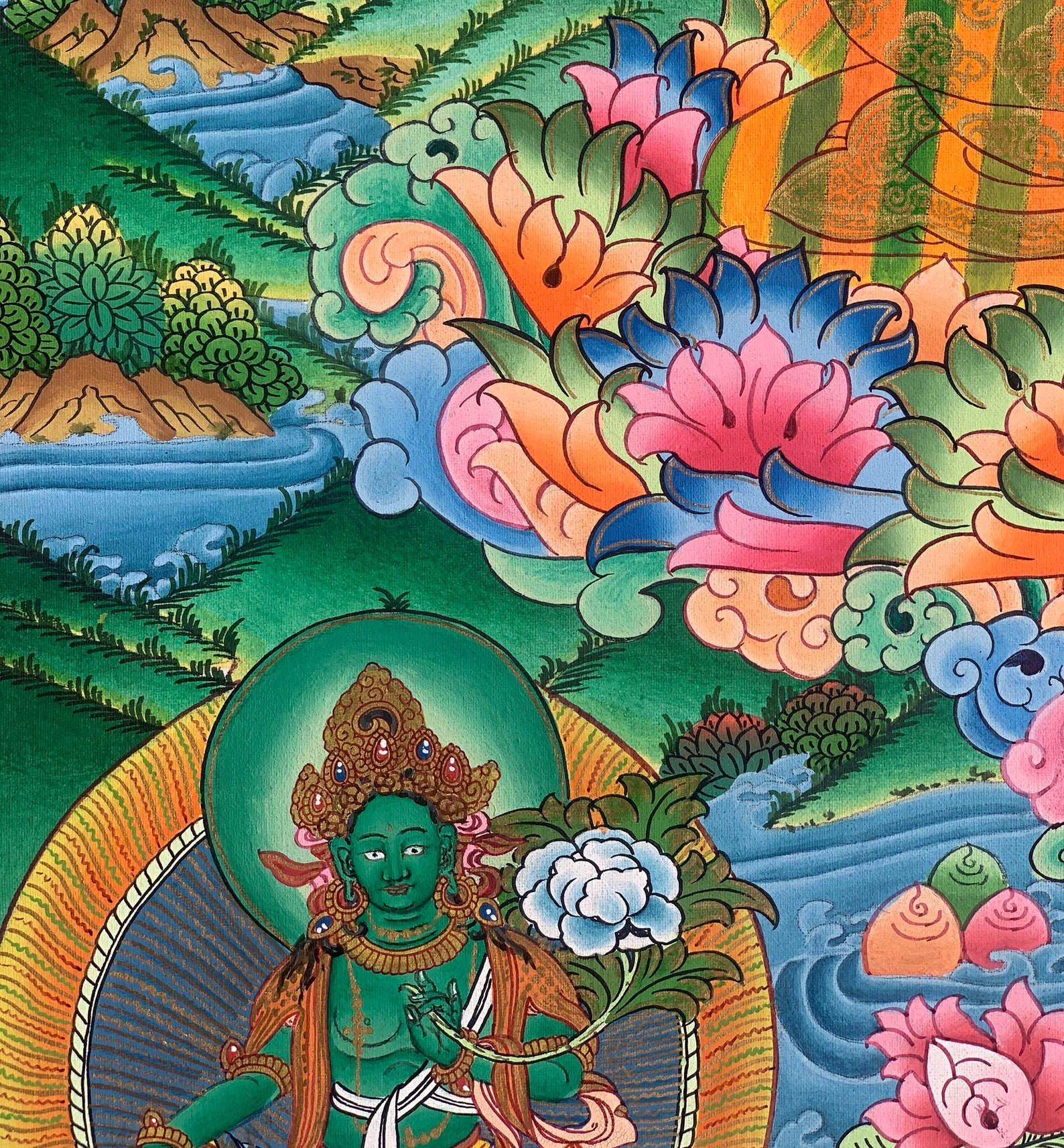 Hand-painted Guru Rinpoche Rainbow Body Padmasambhava | Etsy