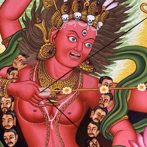 Original Hand Painted Rare Masterpiece Kurukulla/kurukulle Newari Pauva ...