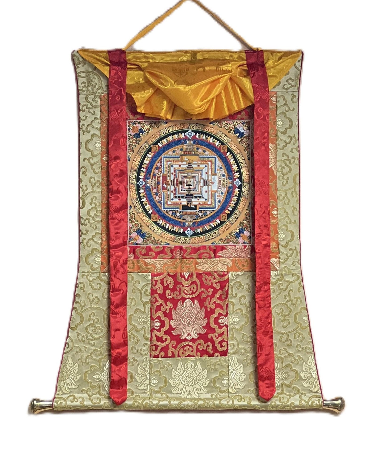 Original Hand-painted Kalachakra/wheel of Life Mandalatibetan Thangka ...