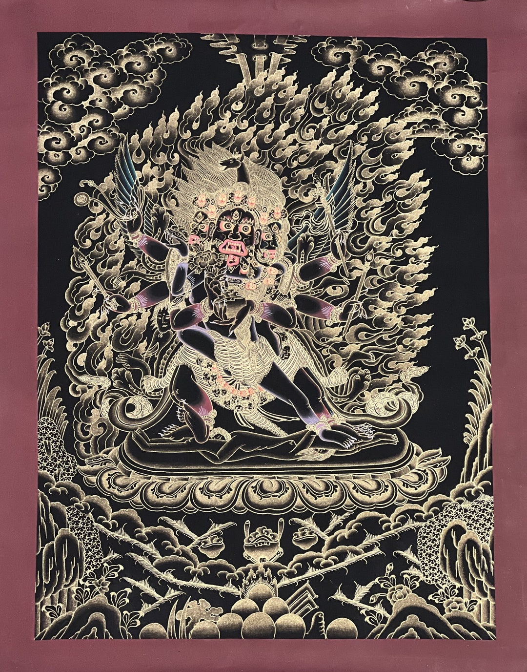 Original Hand Painted Hayagriva Master-quality Tibetan Compassion ...