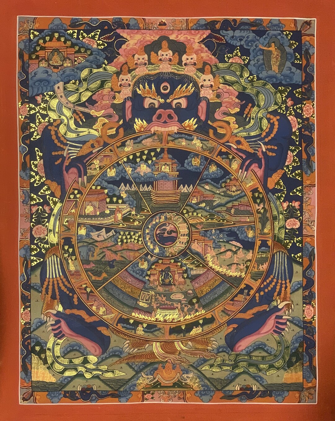 Original Hand Painted Wheel of Life /bhavacakra/samsara Chakra - Etsy