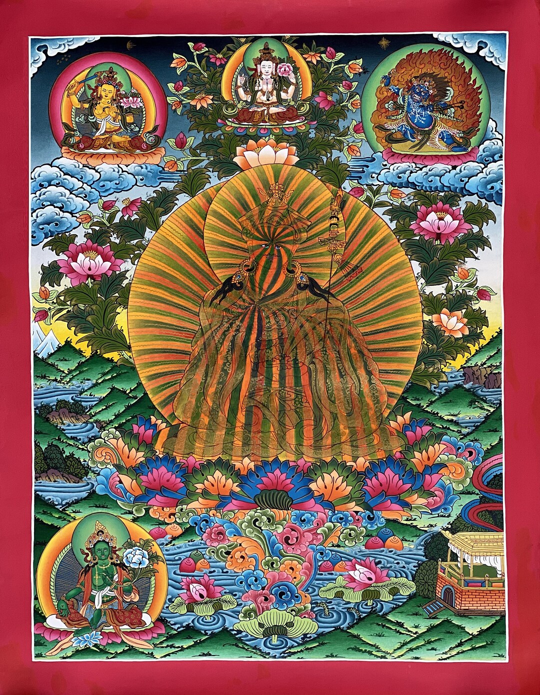 Original Hand-painted Guru Rainbow Body Padmasambhava High-quality ...