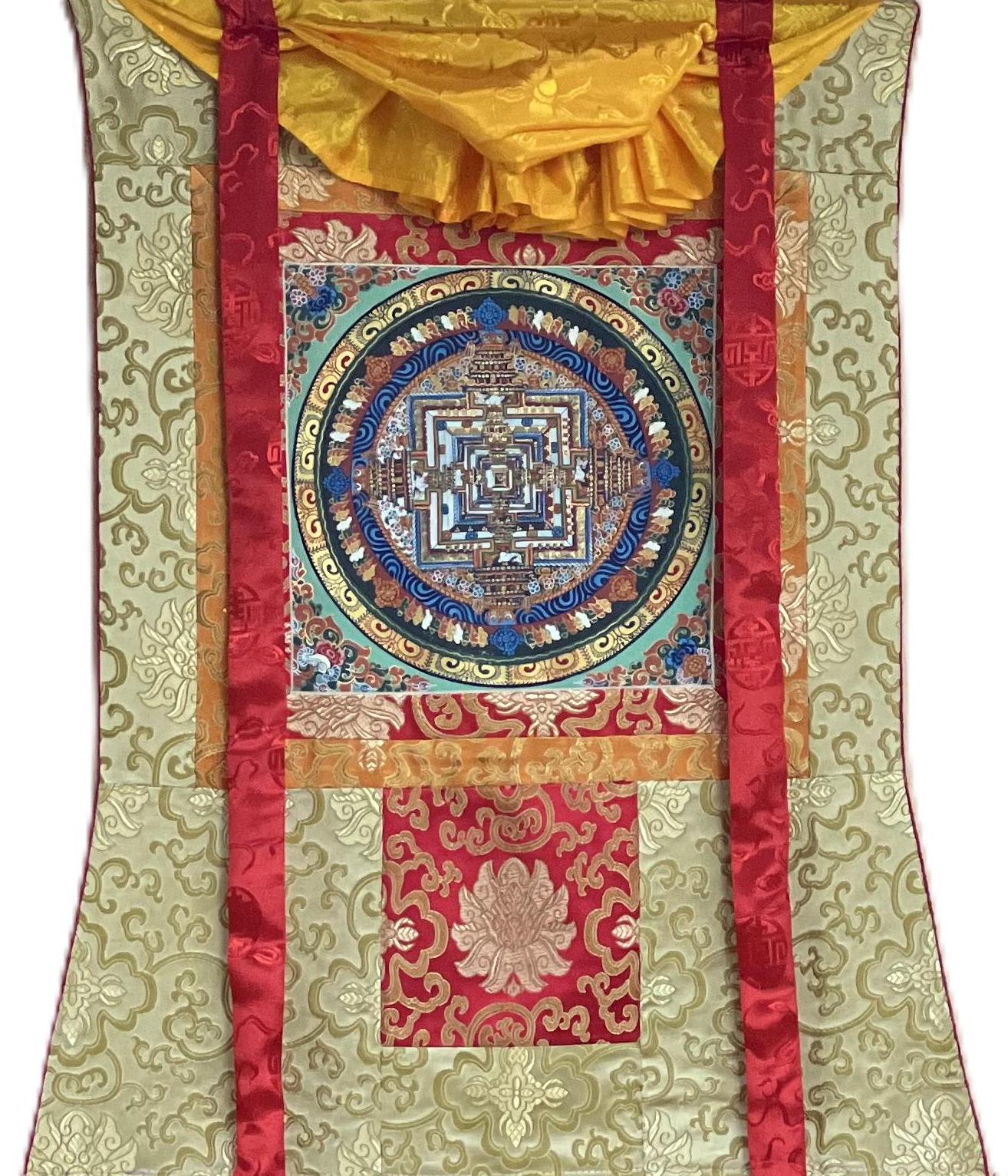 Original Hand-painted Kalachakra/wheel of Life Mandala Tibetan Thangka ...