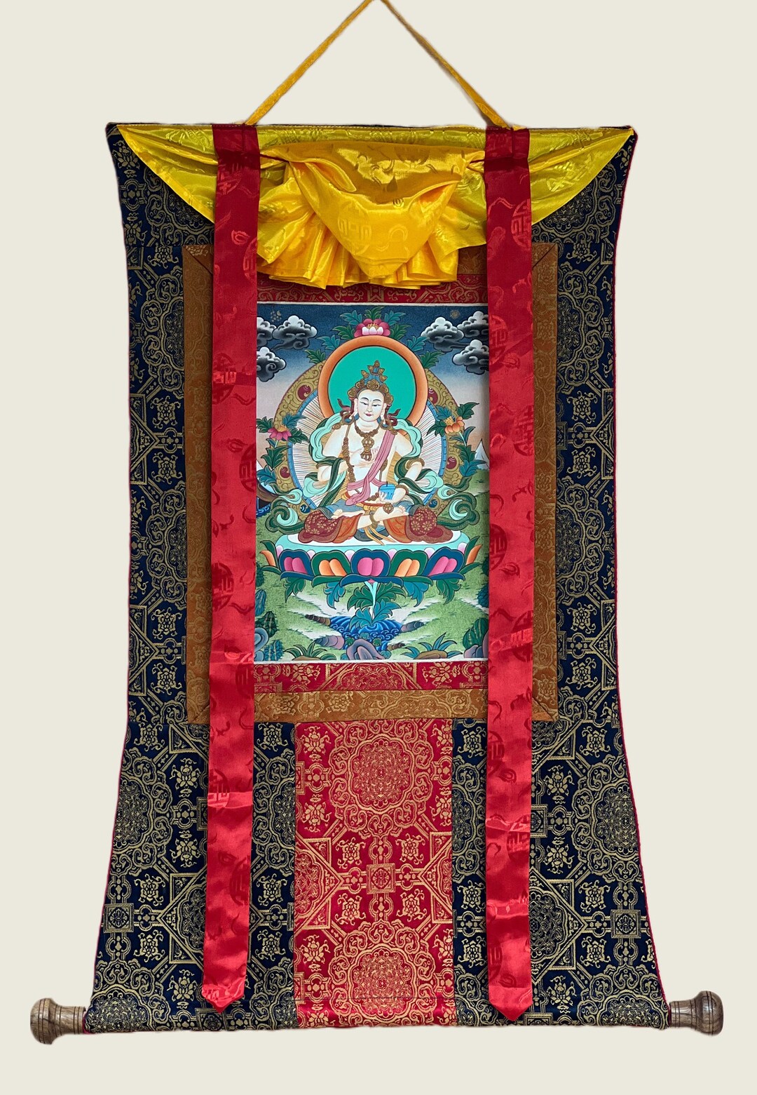 Original Hand-painted Vajrasattva/ Dorje Sempa/ Dhyani Buddha Master ...