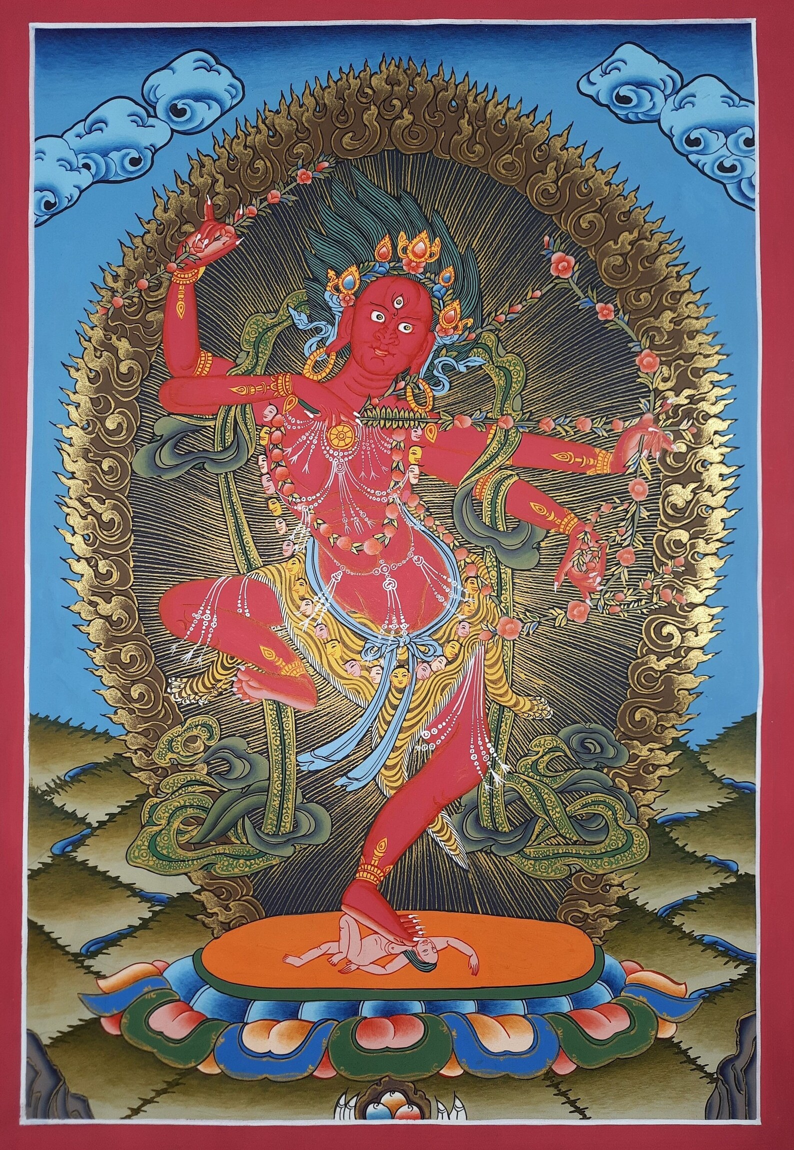 Original Hand-painted Kurukulla/kurukulle Tibetan Thangka - Etsy