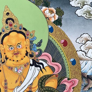 Original Hand-painted Yellow Jambhala/zambala/ Zambhala/kuber God of ...