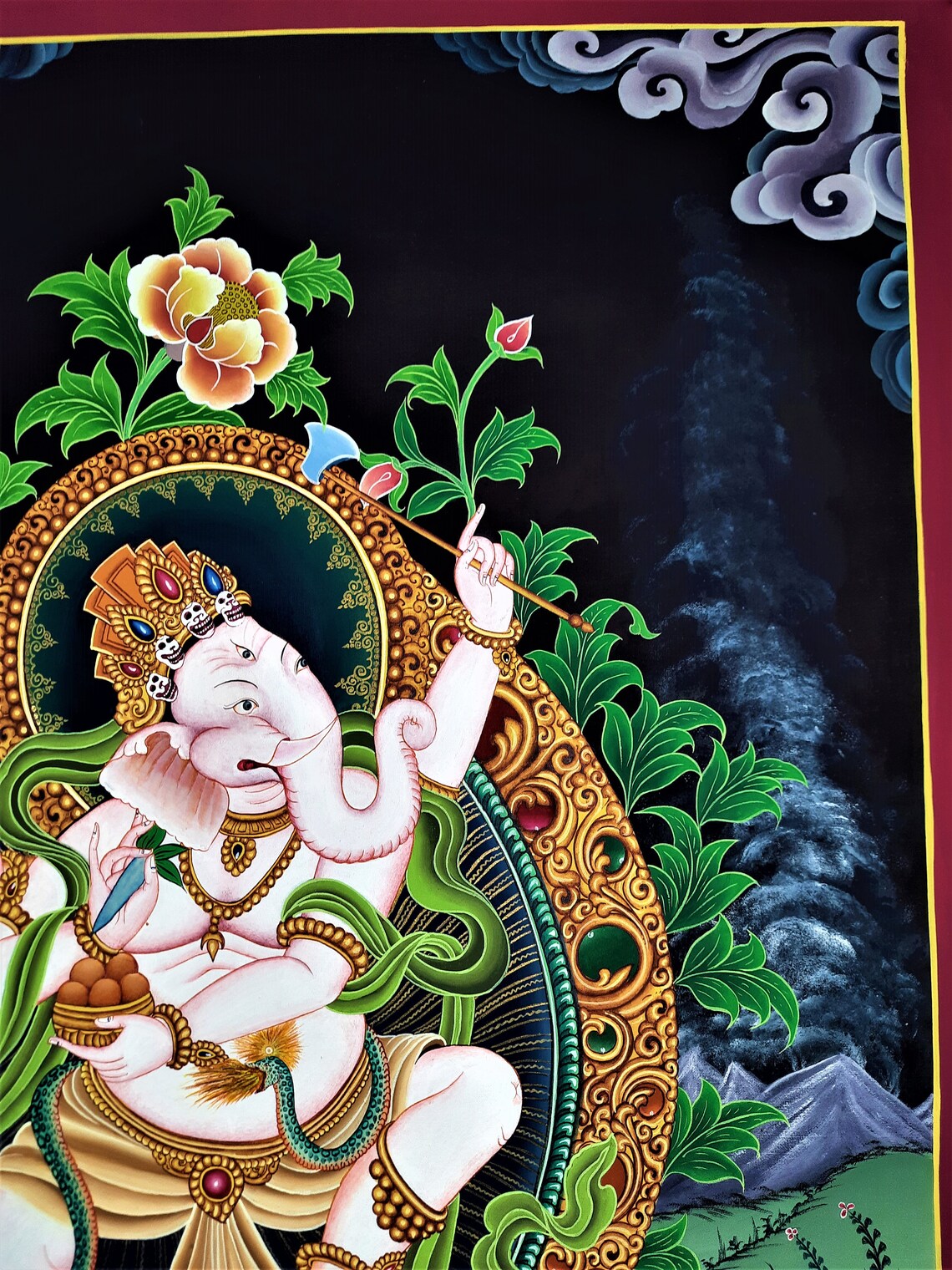 Hand Painted Original Newari Ganesh / Ganesha Masterpiece - Etsy