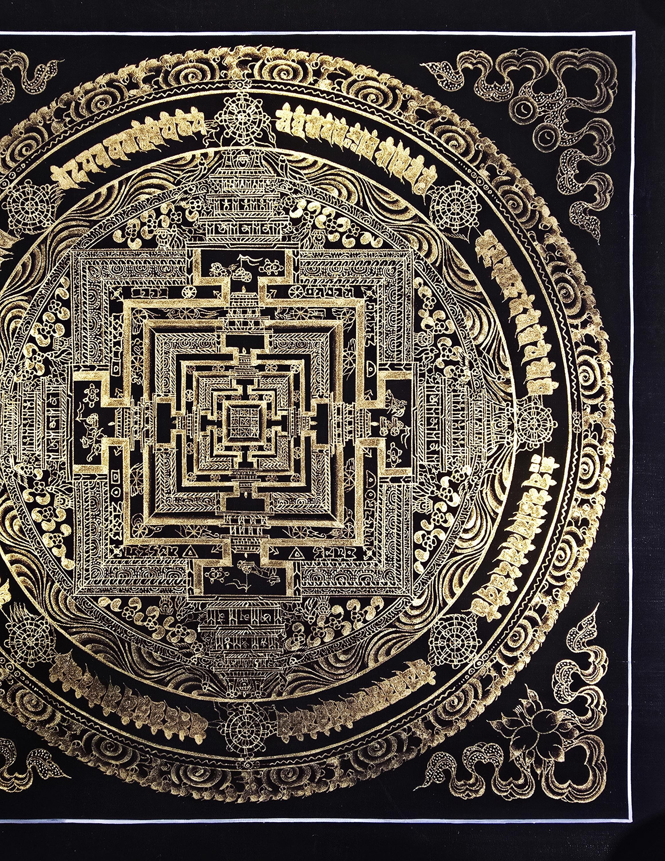 Kalachakra Mandala Thangka – Wheel of Time Tibetan Sacred Geometry ...