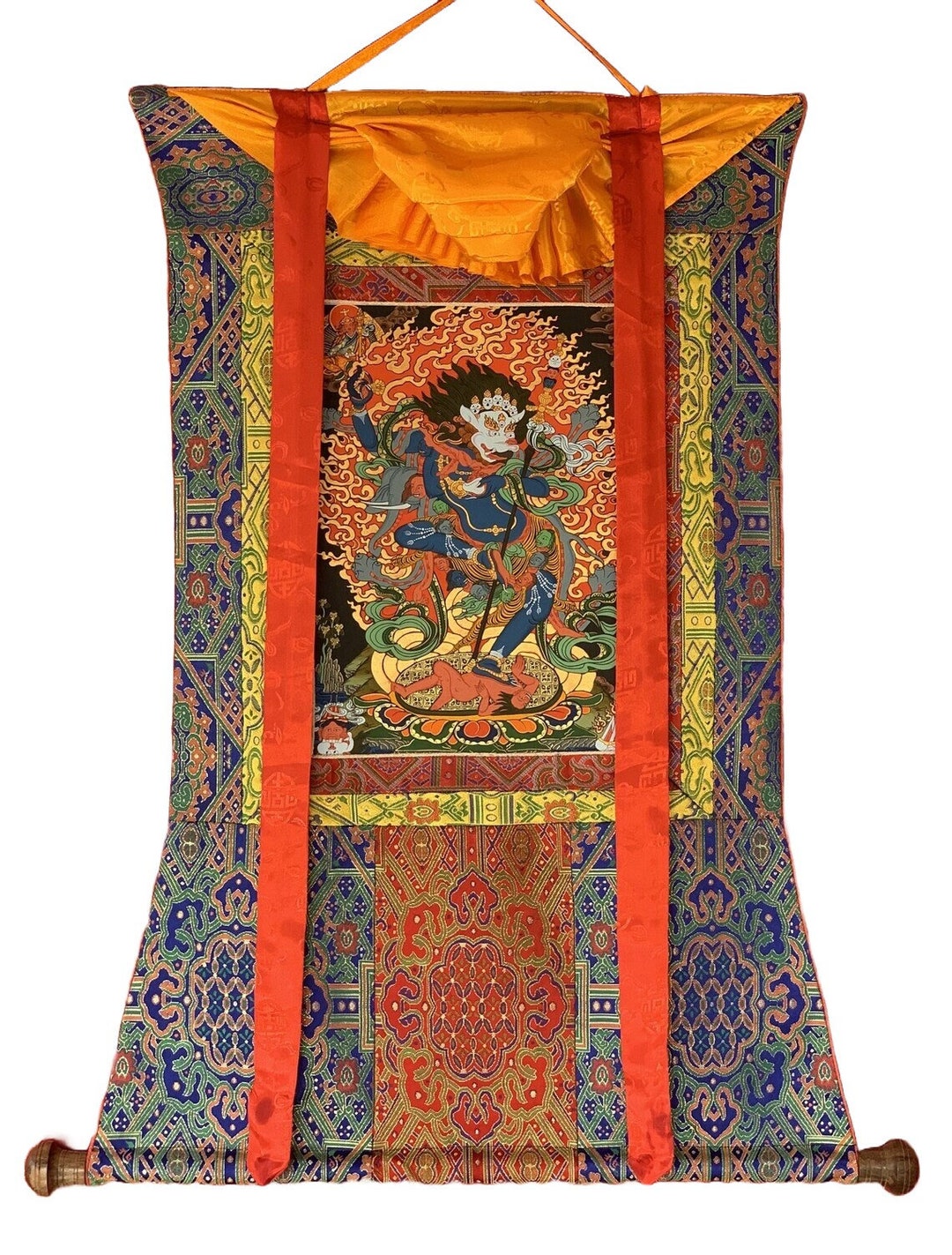 Original Hand Painted Lion Face Dakini / Simha Mukhi Jogini / - Etsy