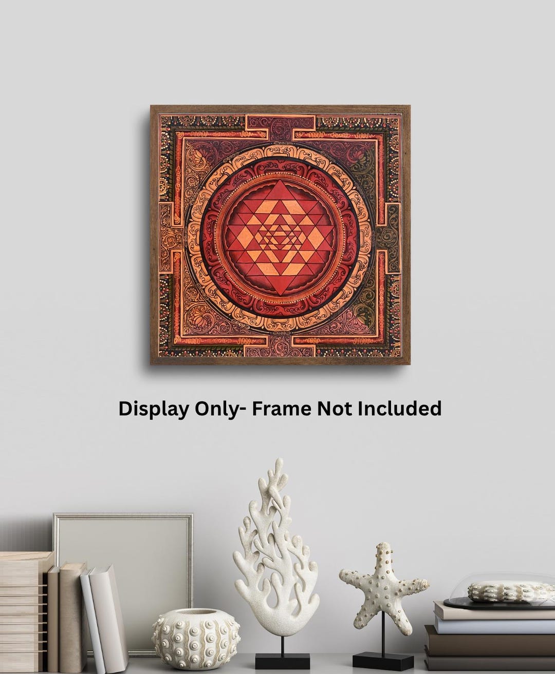 Hand-painted Shri Yantra Mandala Thangka - Sacred Geometry Art - Etsy