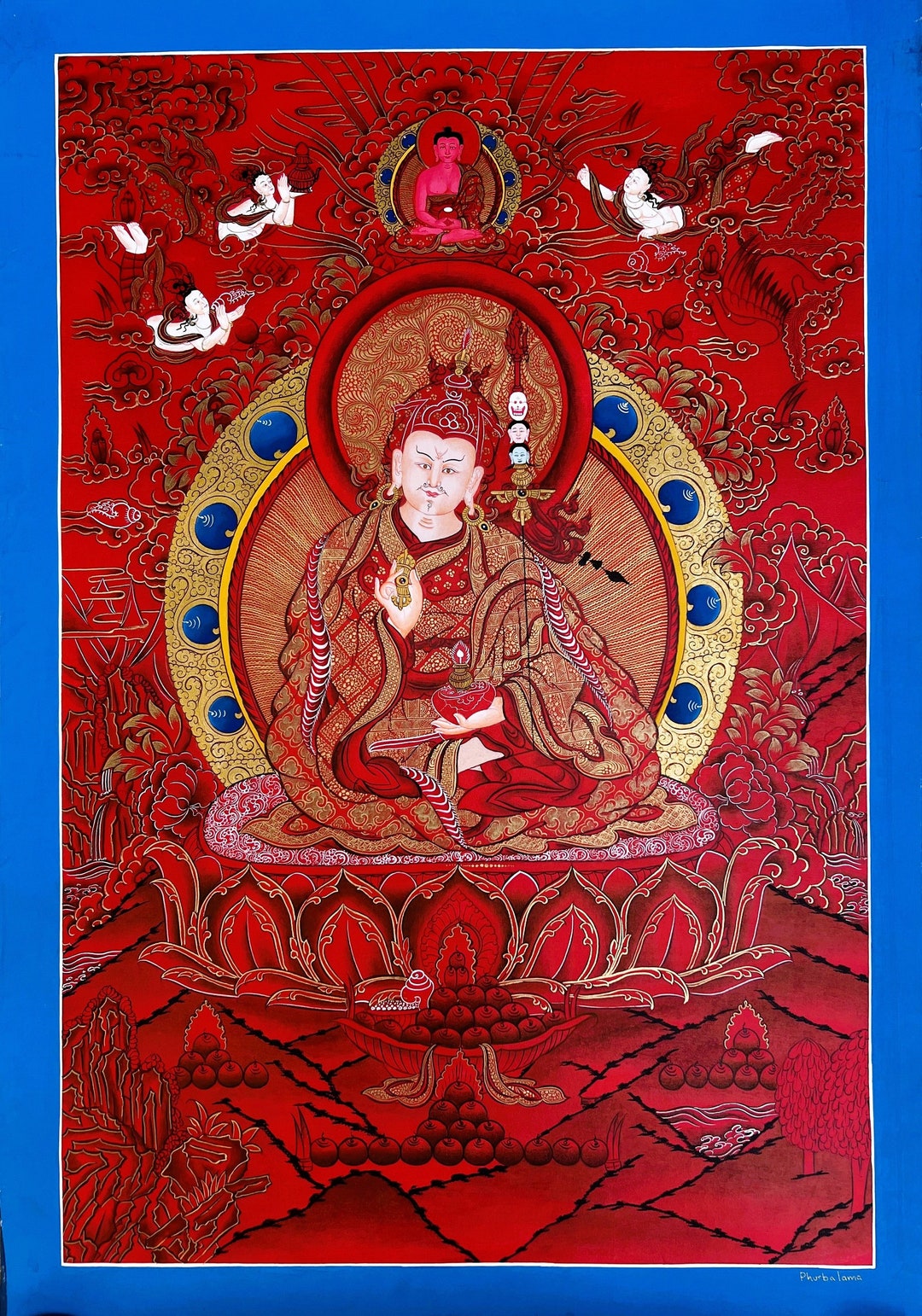 Guru PADMASAMBHAVA/ Guru Rinpoche Precious Master Original Masterpiece ...