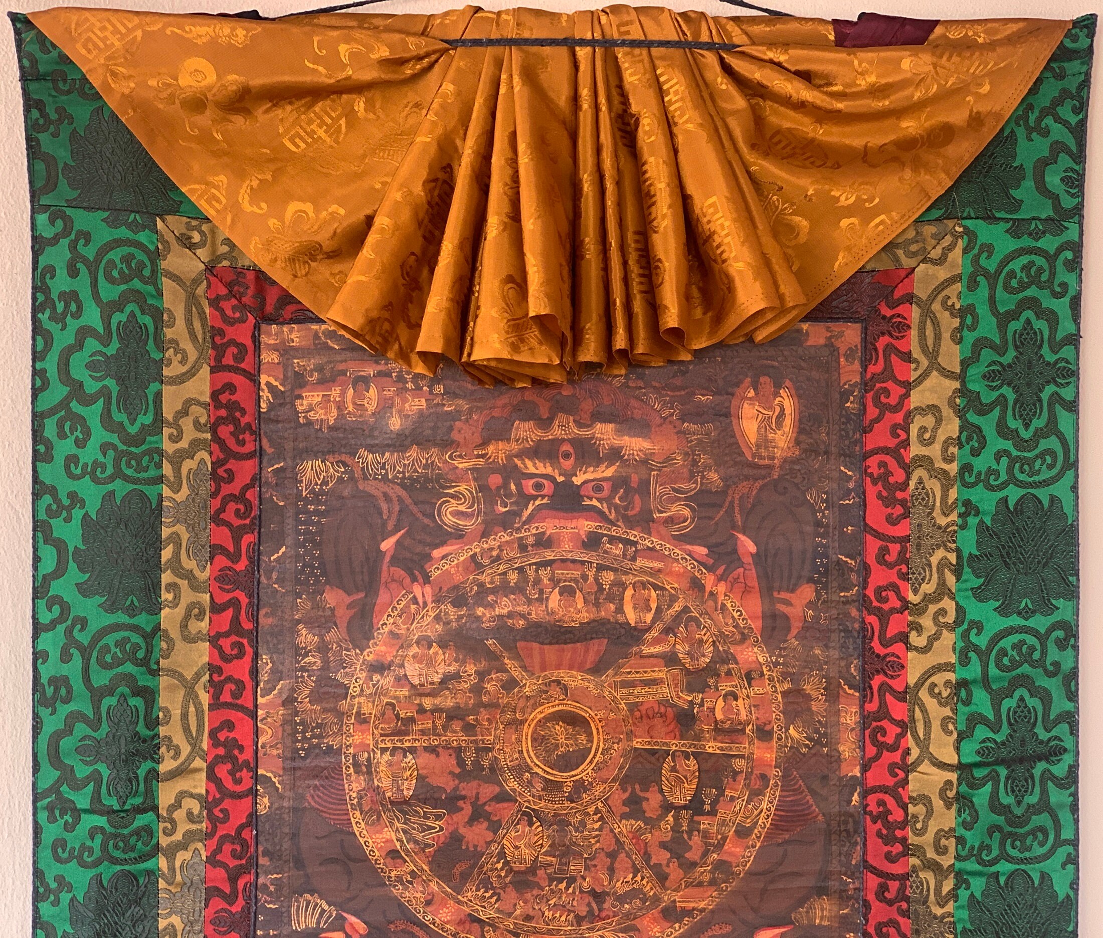 Hand-painted Bhavachakra Wheel of Life Mandala Old Thangka | Etsy