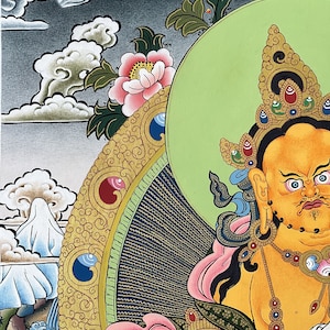 Original Hand-painted Yellow Jambhala/zambala/ Zambhala/kuber God of ...