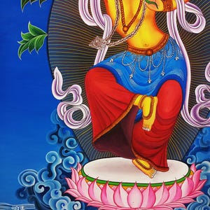 Hand-painted Original Masterpiece Dancing Manjushree / Jampelyang/ God ...