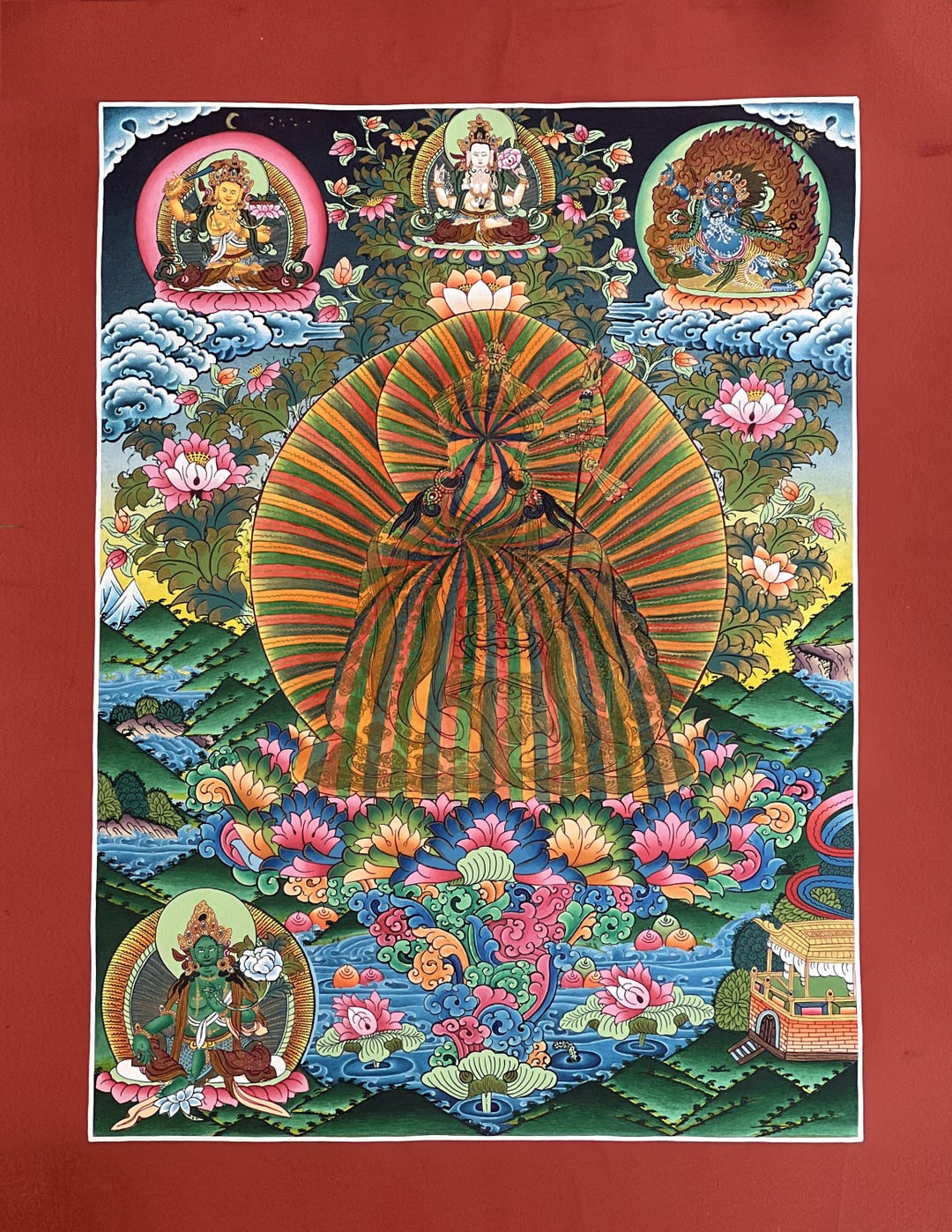 Guru Padmasambhava Rainbow Body/ Guru Rinpoche Fine Quality Hand ...