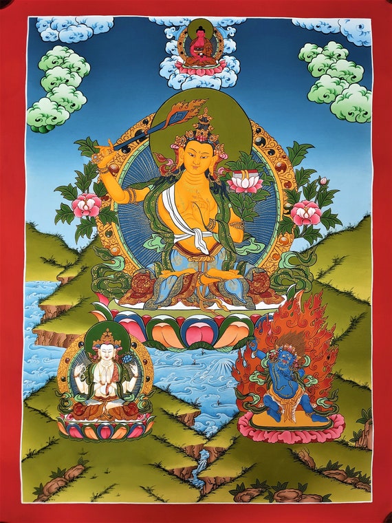 Hand Painted Original Master Quality Manjushree / Jampelyang/ - Etsy