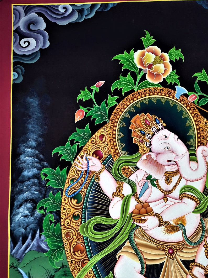 Hand Painted Original Newari Ganesh / Ganesha Masterpiece - Etsy