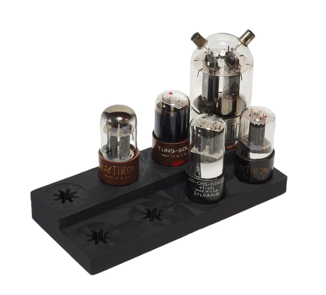 Vacuum Tube Display Stand for Eight (8) Octal Sockets: 6SN7, 6L6, 6SL7 ...