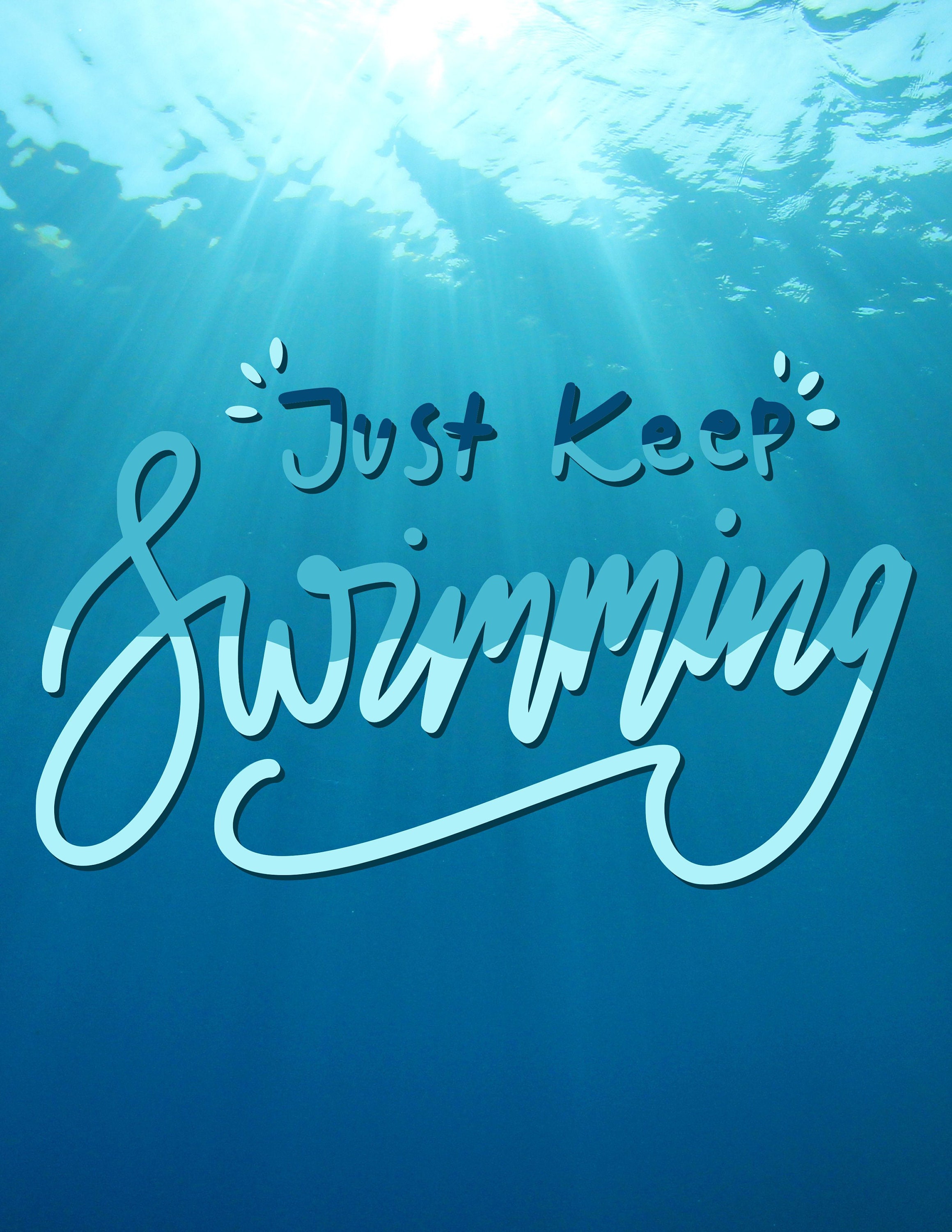 Just Keep Swimming Digital File - Etsy