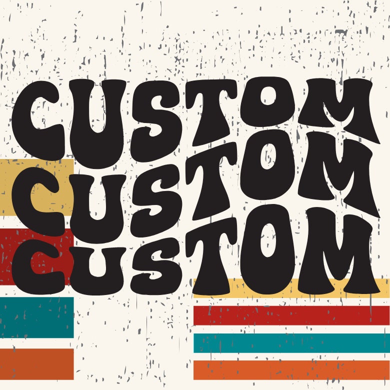 Custom Stacked Warped Retro Font - Etsy