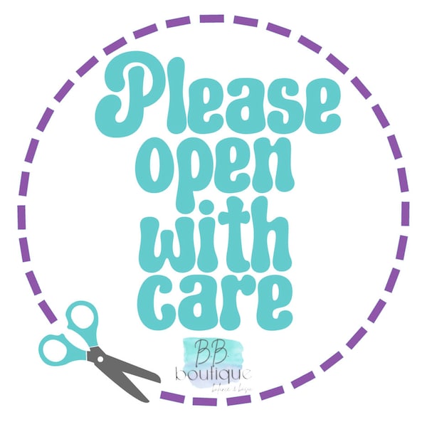 Open With Care Sticker - Etsy