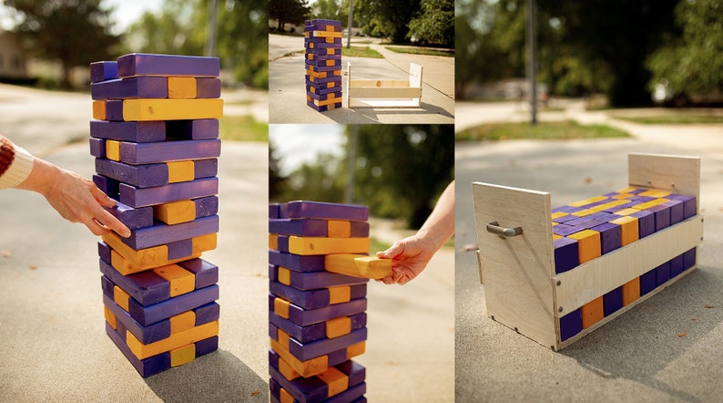 Giant Jenga Set With Box - Etsy