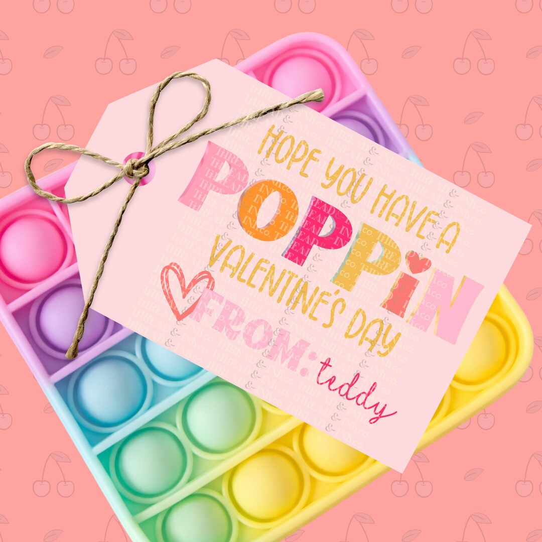Valentine Tags | Poppin’ Valentine Variety Pack | Non Candy Kids ...