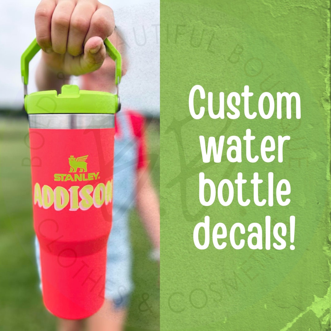 Digital Custom Water Bottle Name Decal Sticker - Etsy