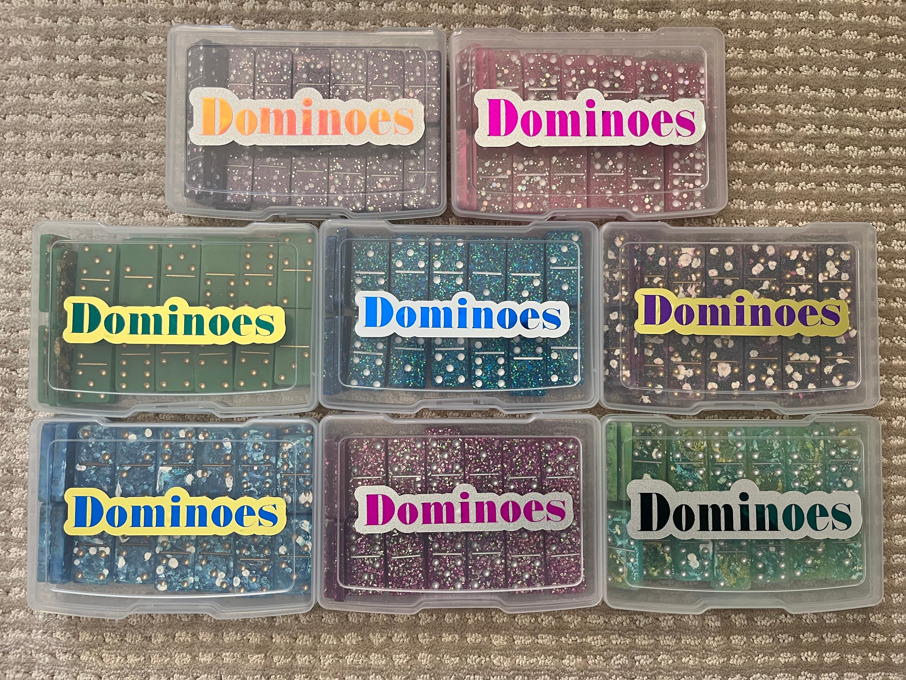 Domino Set Custom Dominoes Double Six Dominoes Handmade Domino Set ...