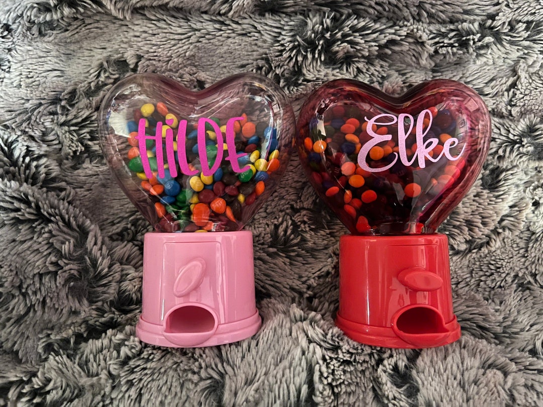 Custom Gumball Machine Valentines Candy Dispenser Custom Valentines ...