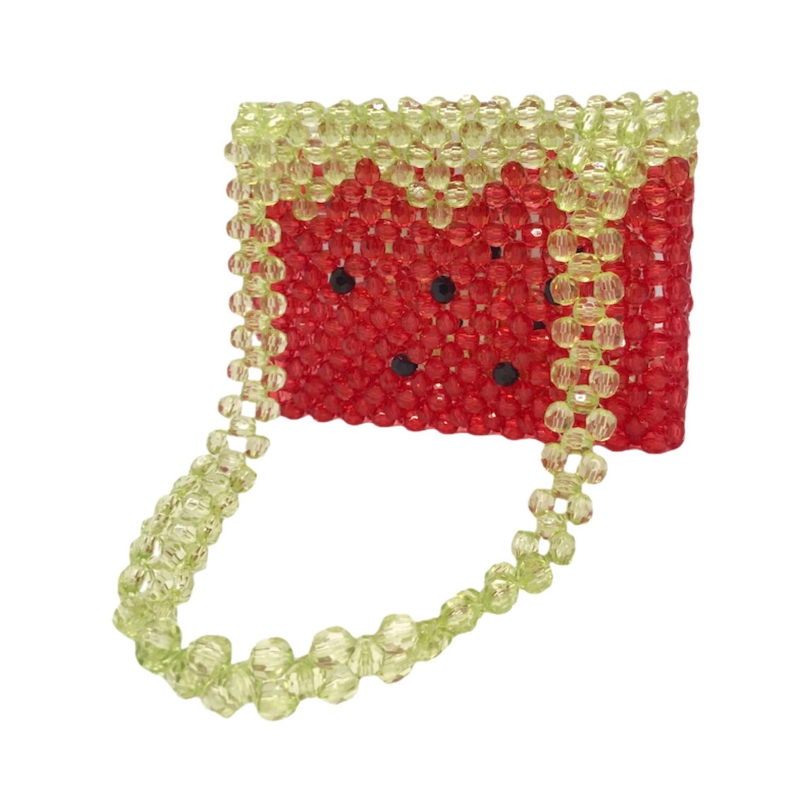 Watermelon Bead Bag, Pearl Bag, Bead Bag Vintage, Woman Bag, Beads ...