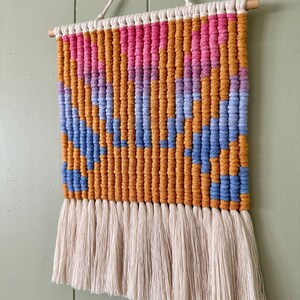 Sunset Macrame Wall Hanging, Eco-friendly Wall Decor, Gradient Sky ...