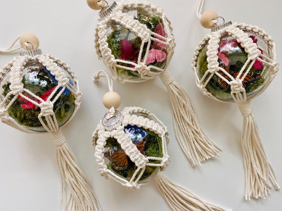 Macrame Christmas Ornament, Macrame Ball Ornaments, Macrame Christmas ...
