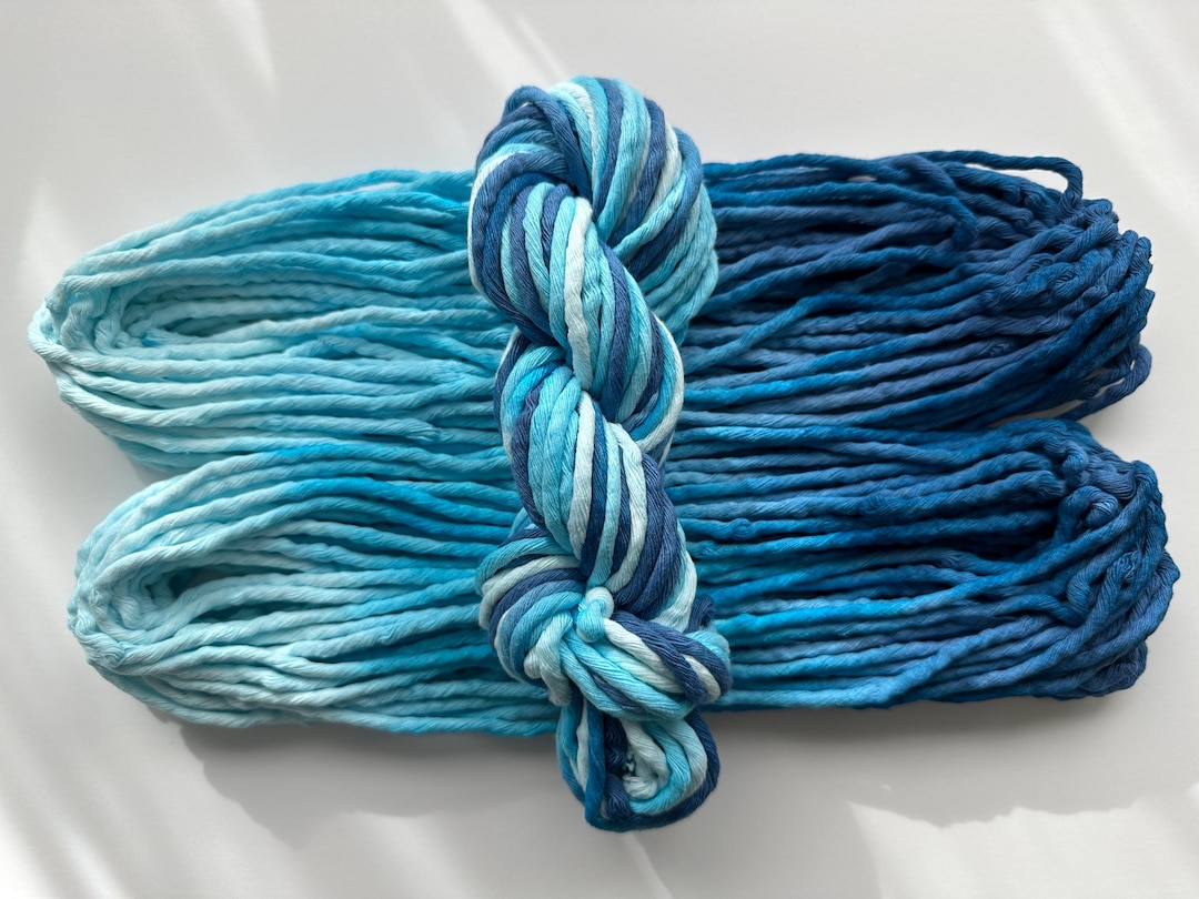 Hand Dyed Macrame Cord, Multi Colored Cotton Rope, 4mm Single Strand ...