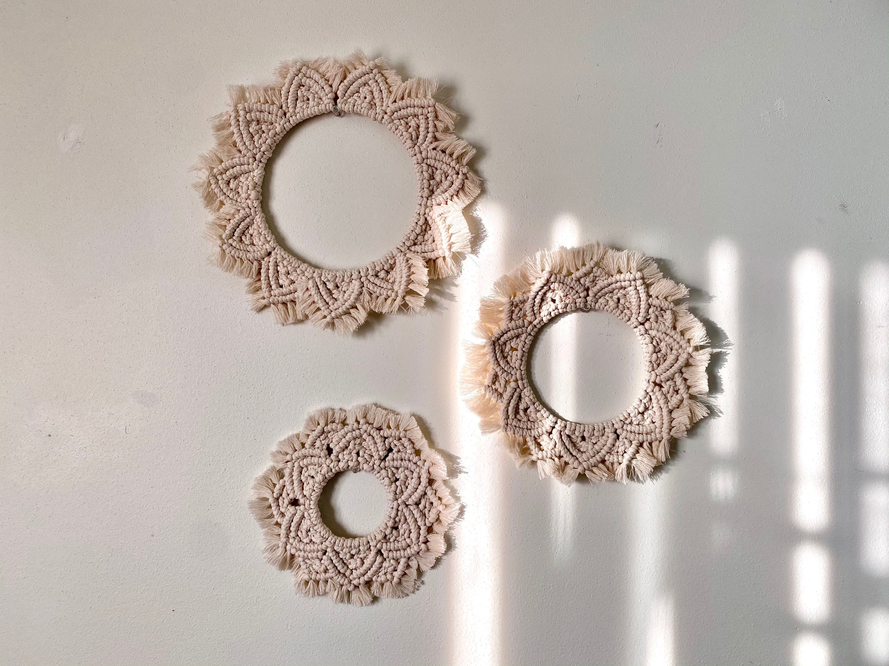 Macramé mandala wall art / small medium large circle macrame | Etsy